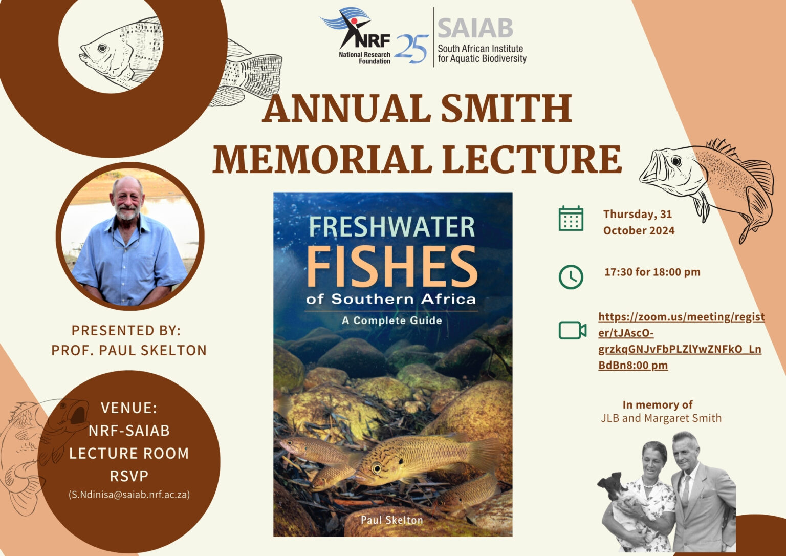 SAIAB Annual Smith Memorial Lecture – ‘Freshwater Fishes of Southern ...